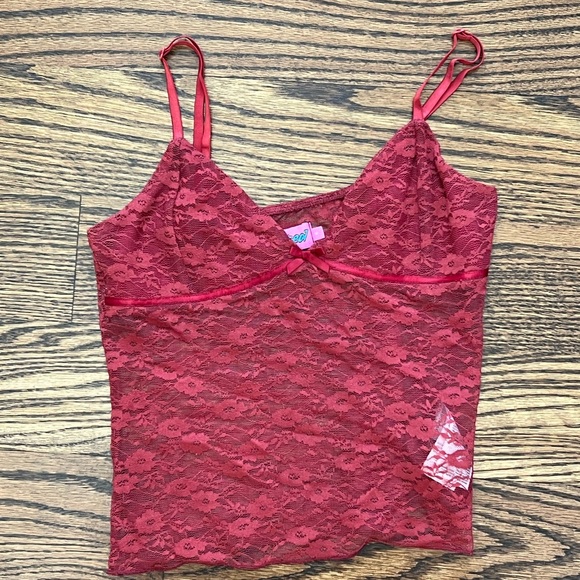 Edikted | Tops | Edikted Red Lace Top | Poshmark